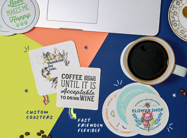 Order Custom Drink Coasters in Bulk | Low Minimums | Sleeve a Message